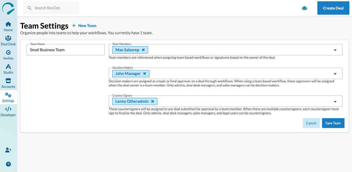 How to Create a Team | RevOps Documentation